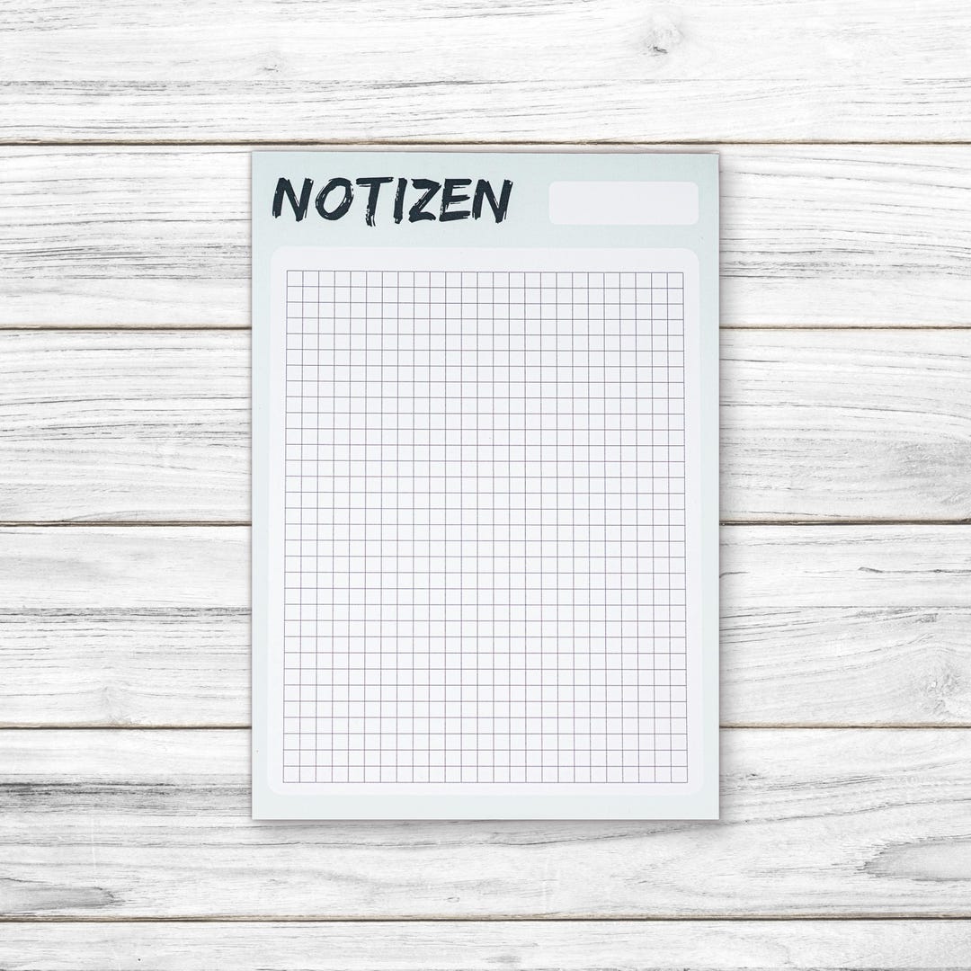 Notepad DIN A5 50 Sheets Squared or Lined - Simple Design - Minimalist ...