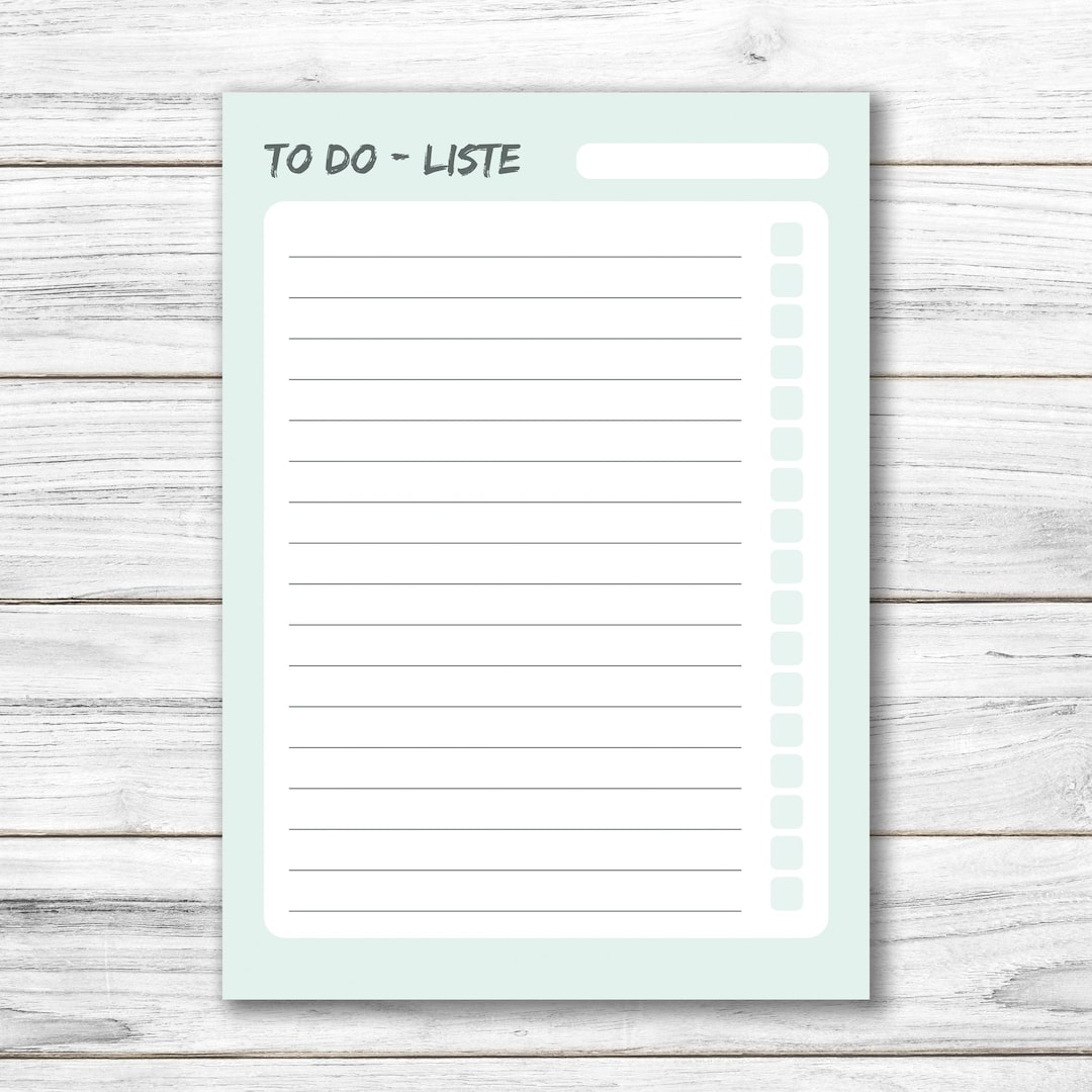 Notepad DIN A5 50 Sheets to Do List Note List Notes Writing Pad - Etsy