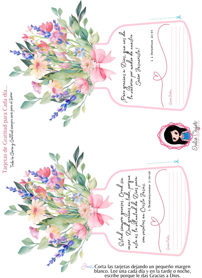 PRINTABLE, Gratitude Cards, Promises and Praises for Every Day for You ...