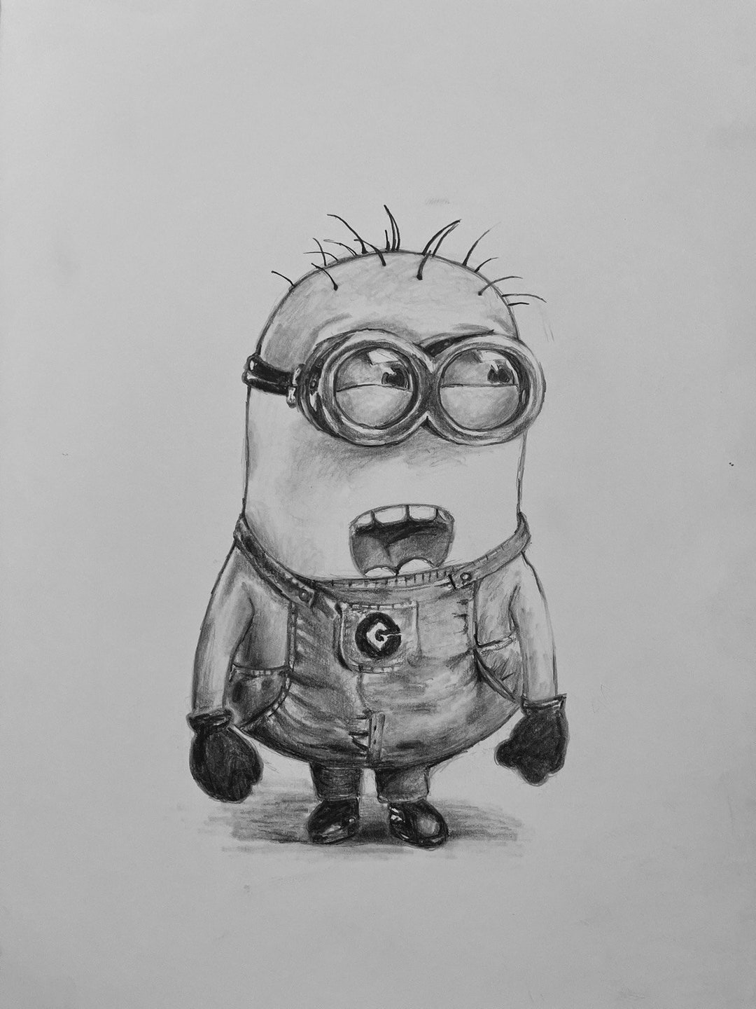 Minion Drawing Original ~ 8.5x11in Wall Art - Etsy