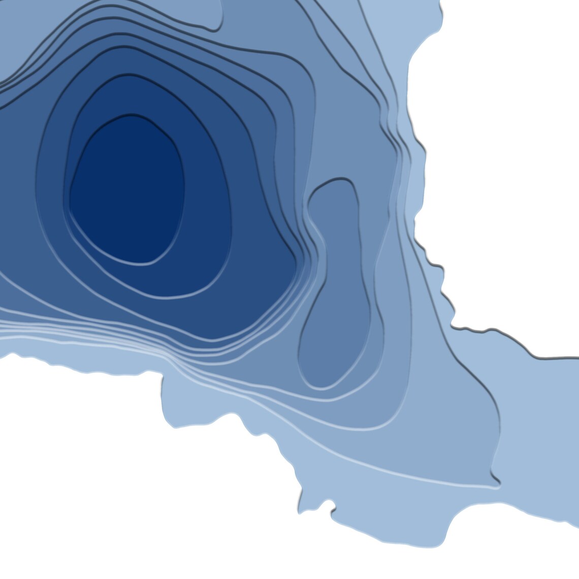 Lake Cecebe Ontario Bathymetric Map Print - Etsy Canada