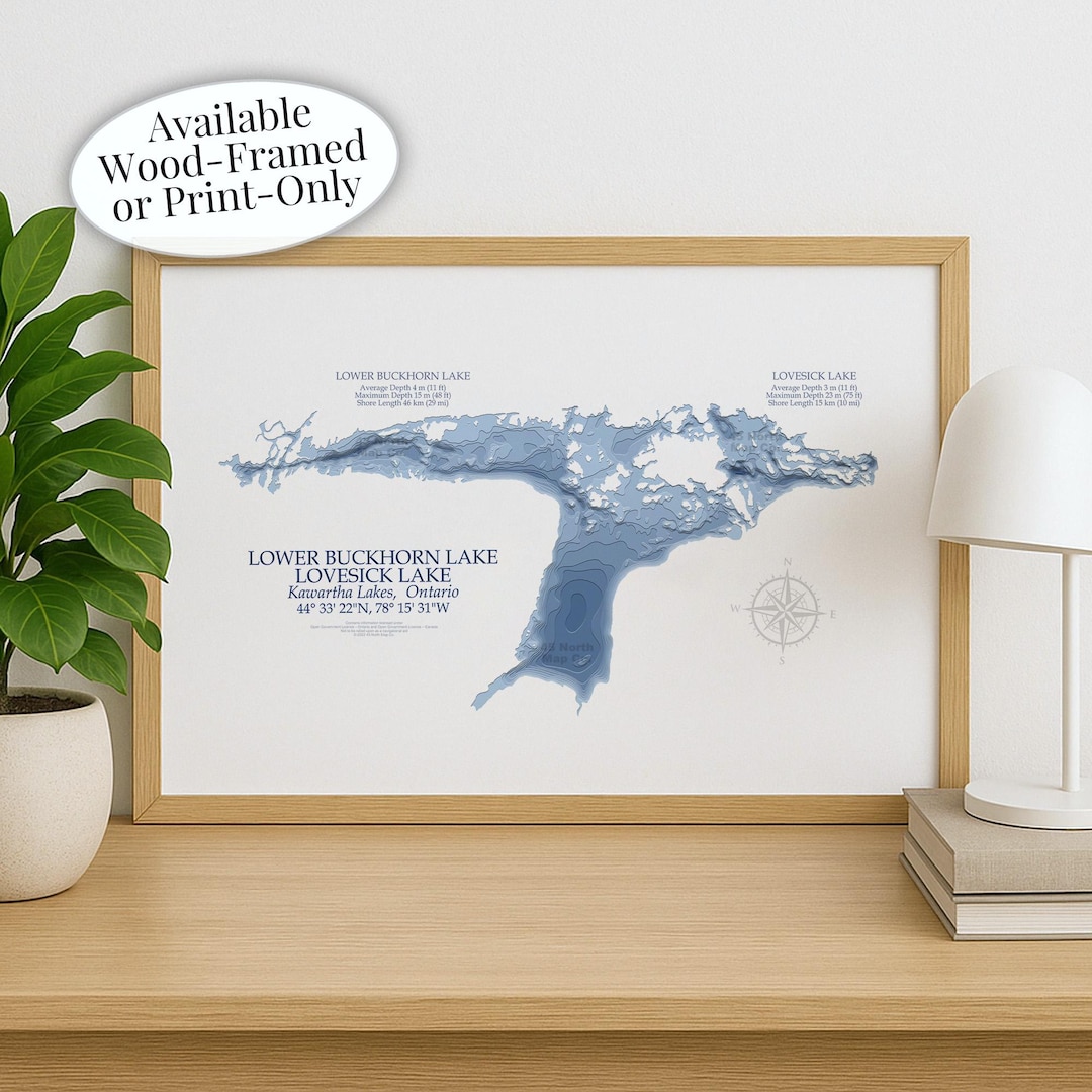 Lower Buckhorn Lake Lovesick Lake Map | Kawartha Lakes | Custom Lake ...