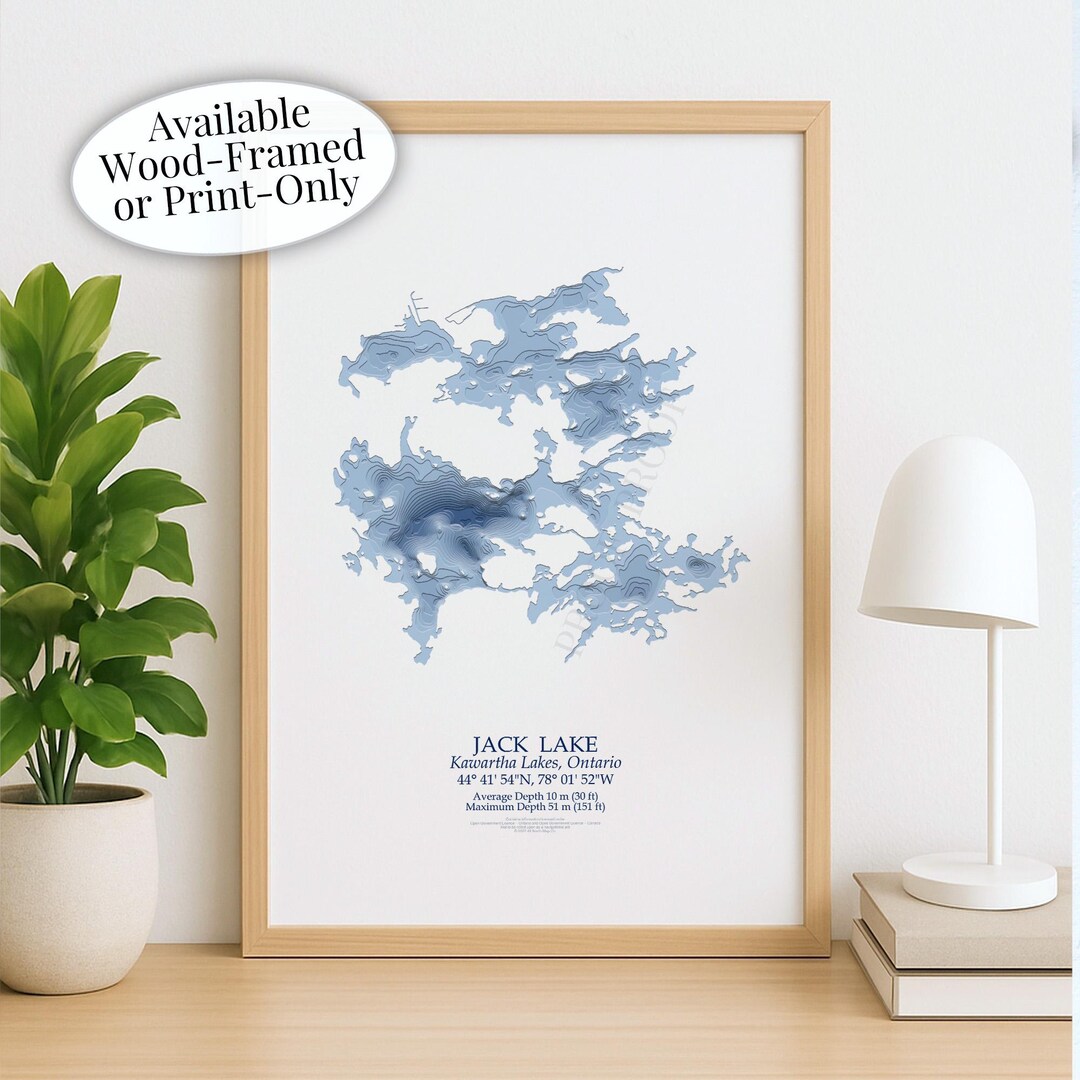 Jack Lake Map | Kawartha Lakes Peterborough | Custom Lake Map ...