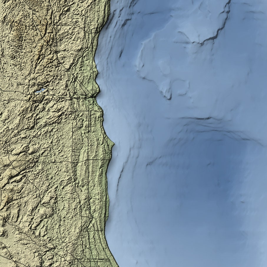Great Lakes Topographic Map Digital Download Bathymetric Map ... Great Lakes Topographic Map Digital Download Bathymetric Map ...