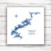 Kennisis Lake Haliburton Bathymetric Map Print Poster Custom Lake Map ...