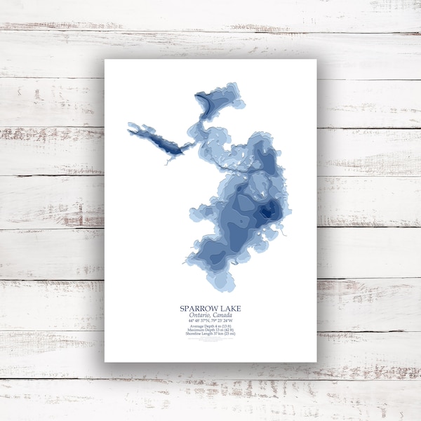 Sparrow Lake Map - Etsy Canada