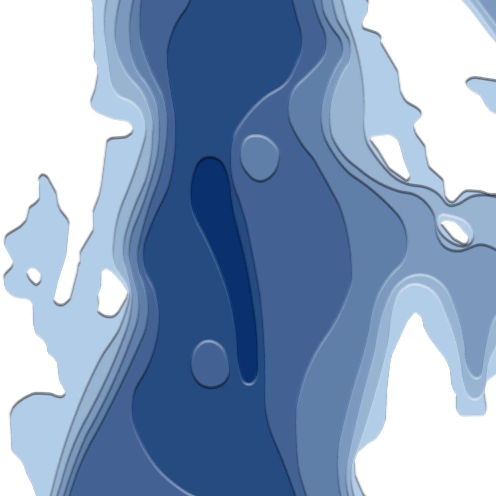 Aylesford Lake Kings County Nova Scotia Bathymetric Map Custom Lake Map ...