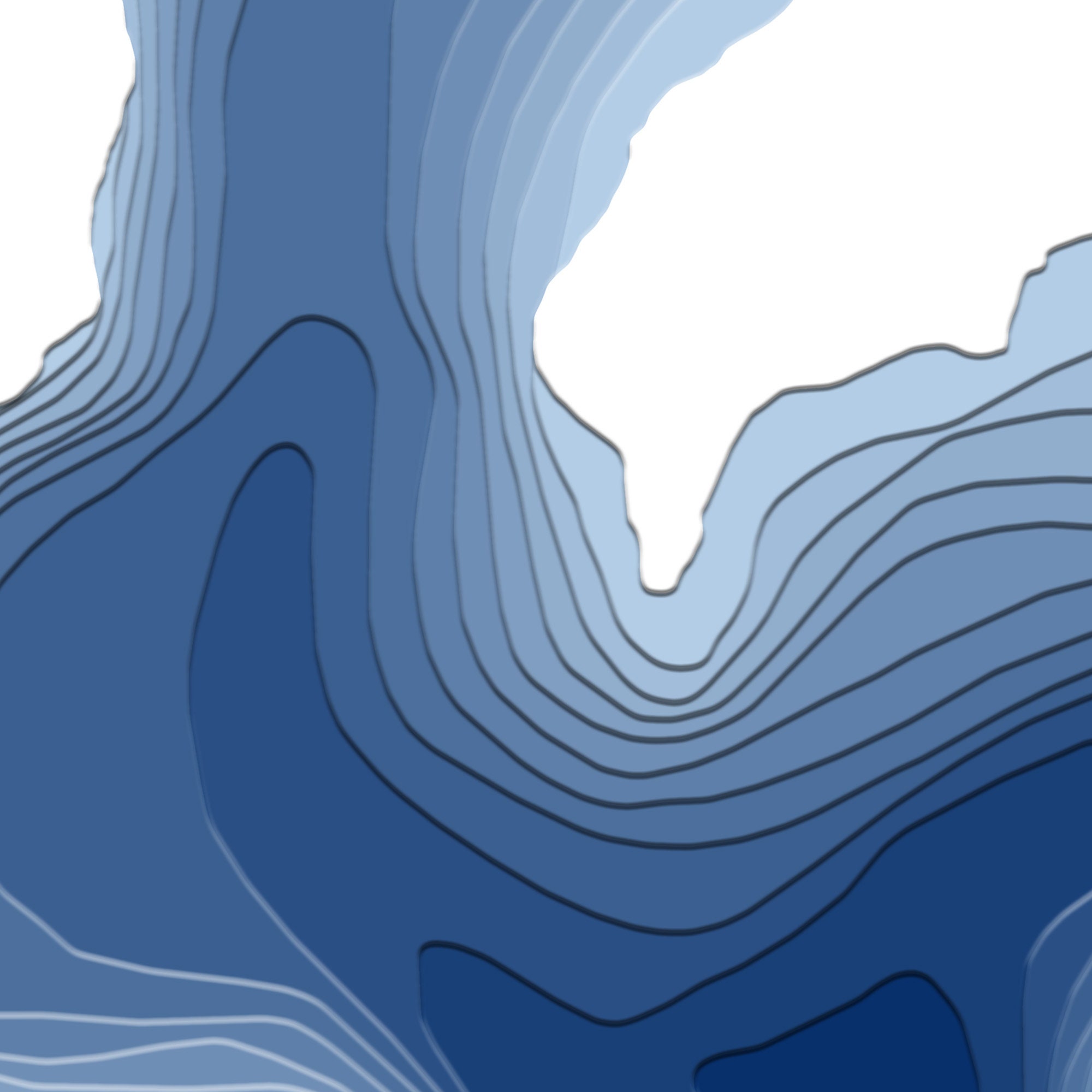 St Nora Lake Haliburton County Bathymetric Map Print - Etsy Canada