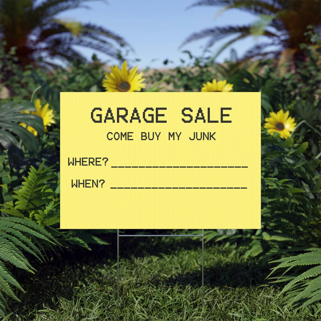 Funny Garage Sale Junk Yard Sign - Etsy
