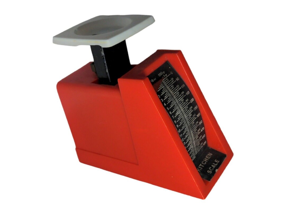 Vintage Red Plastic 1970s MCM Kitchen Scale Balances at 0 - Etsy
