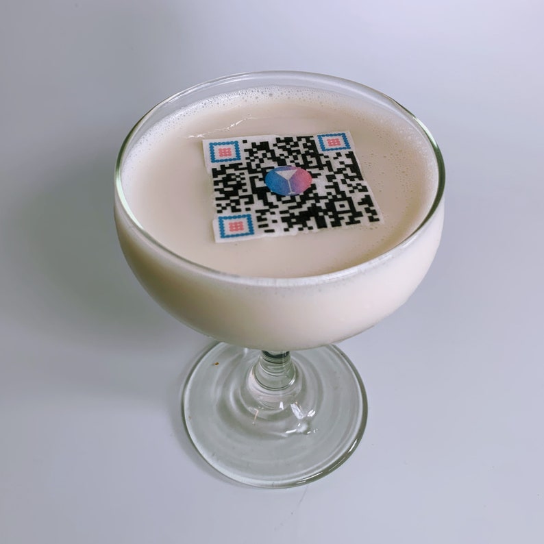 Edible QR Code Cocktail Toppers, Wafer Paper Garnishes - Etsy