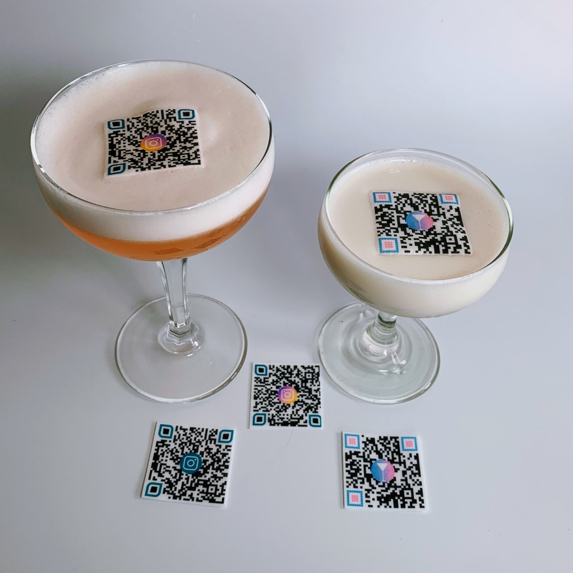 Edible QR Code Cocktail Toppers, Wafer Paper Garnishes - Etsy