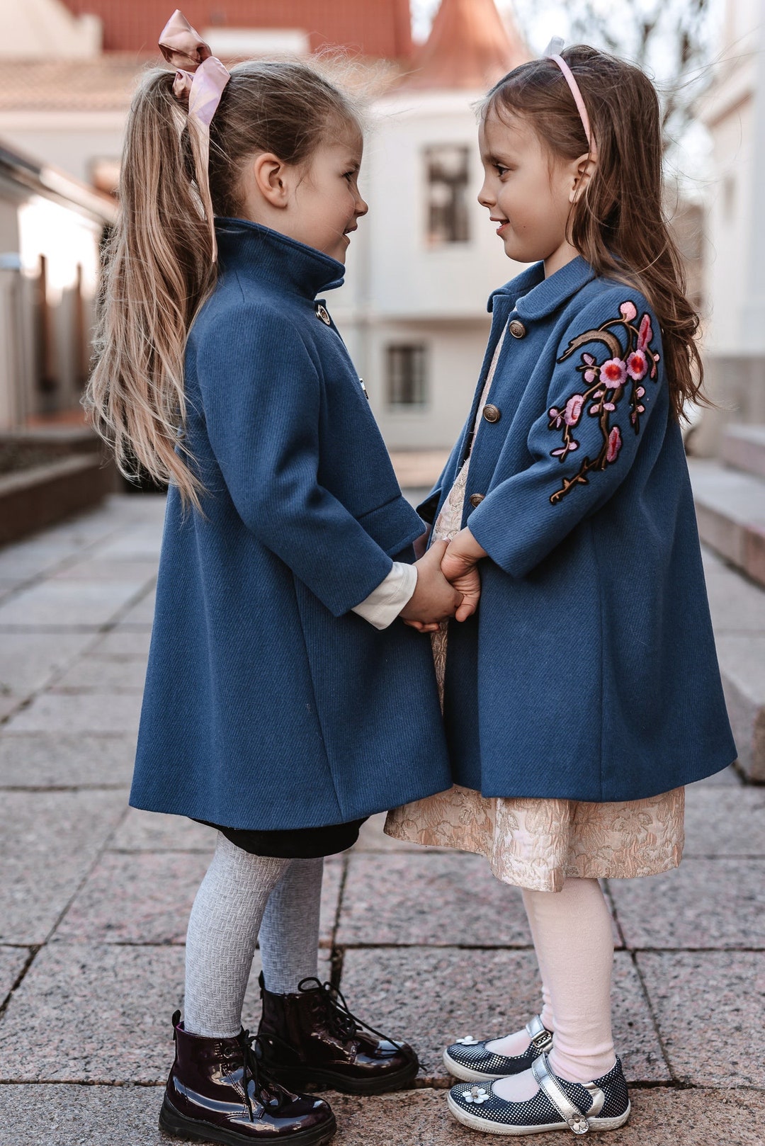 Suitable for Toddler Size 86, Blue Warm Wool Winter Jacket, Tailored ...
