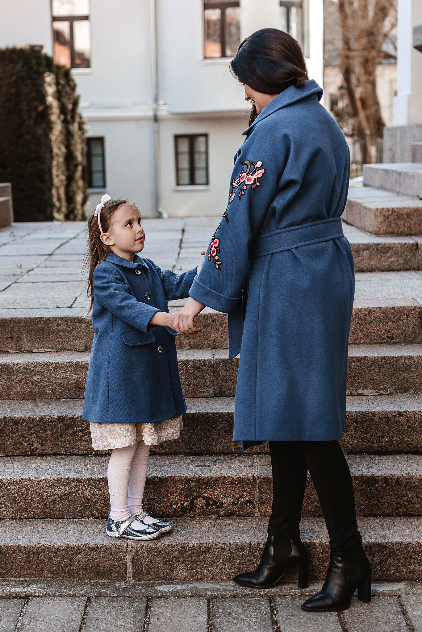 Long Sleeve Blue Coat, Cute and Elegant Girl's Coat, Size 92-98, Wool ...