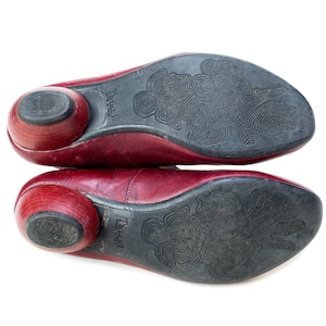 Victorian Ankle Boots Red Y2K Red Boots Leather Shoe Boots Vintage ...