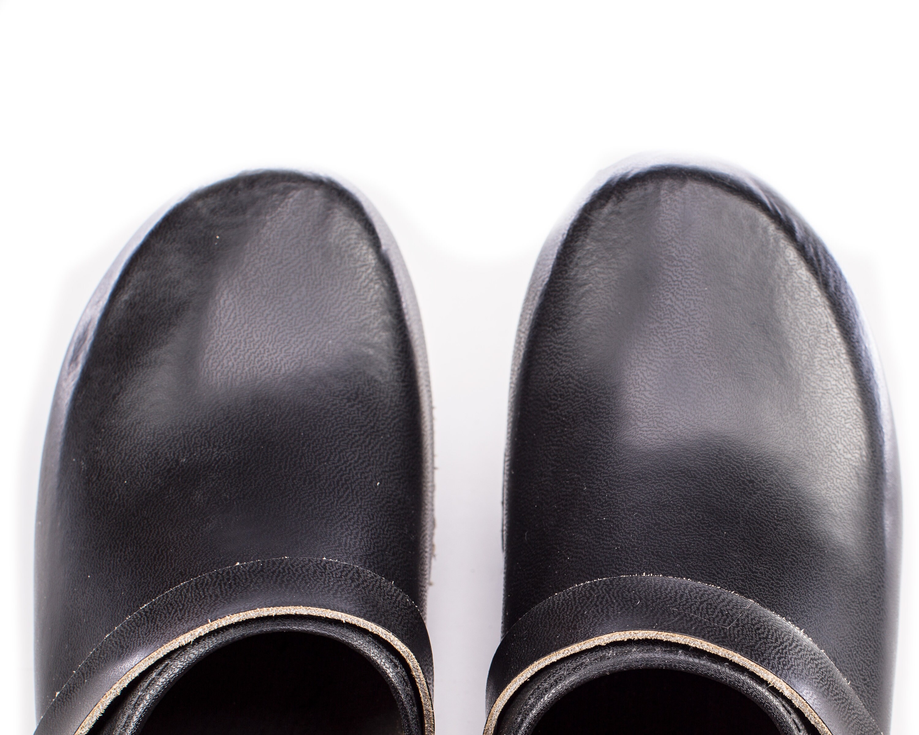 Scandinavian Wooden Clogs White 90s Leather Wood Platforms - Etsy