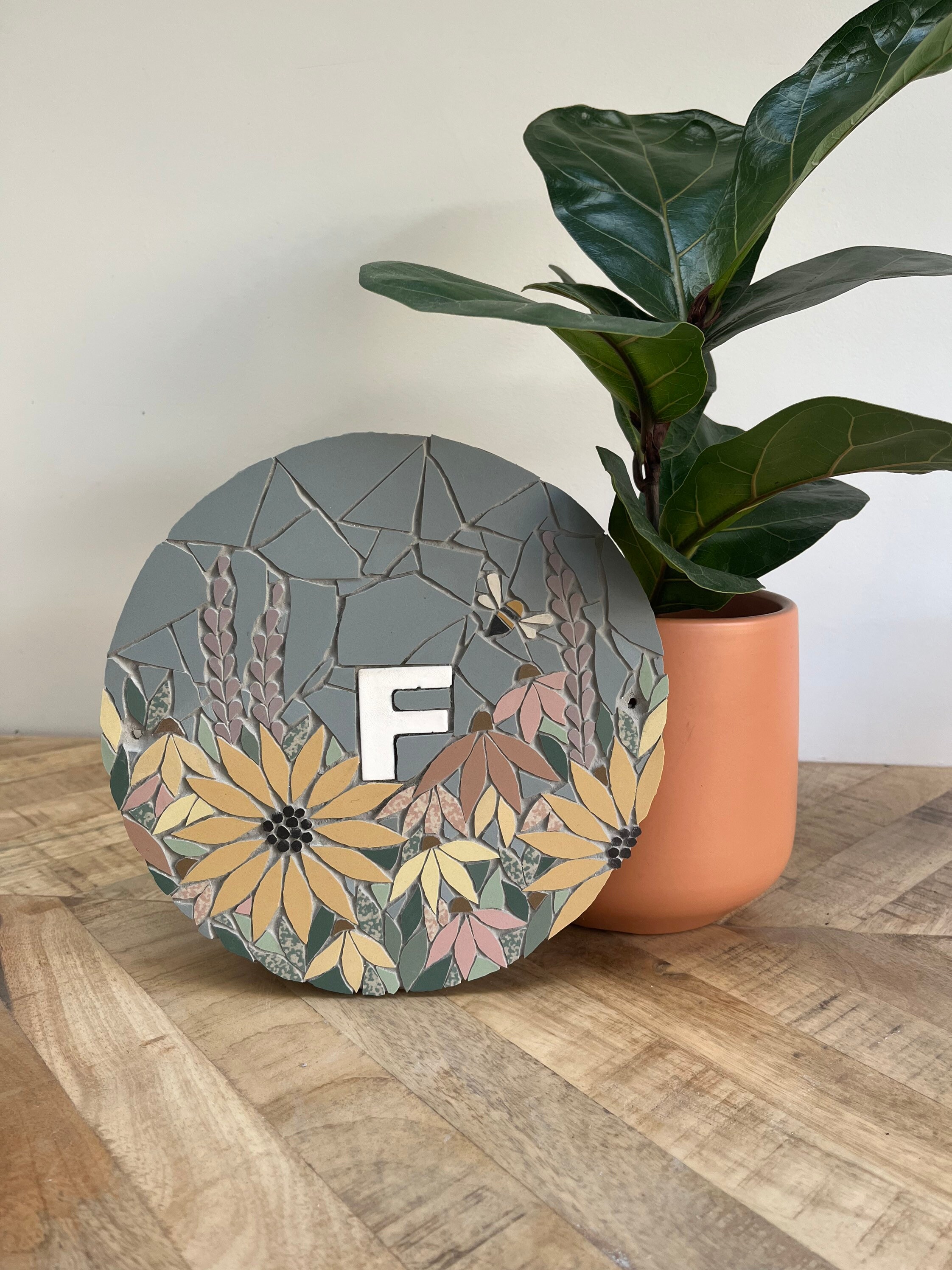 Wild Flowers Design summer Mosaic Door Number - Etsy