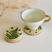 Handmade Ceramic Fern Coasters, Botanical Decor, Set of 4 - Etsy