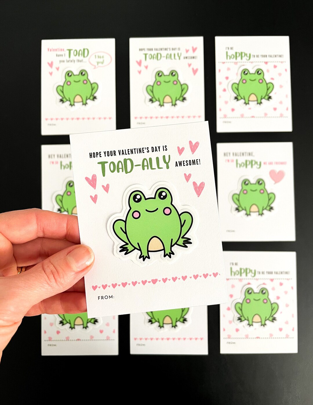 Frog Valentine's Day Cards With Stickers: Classroom Exchange (8 Pack ...