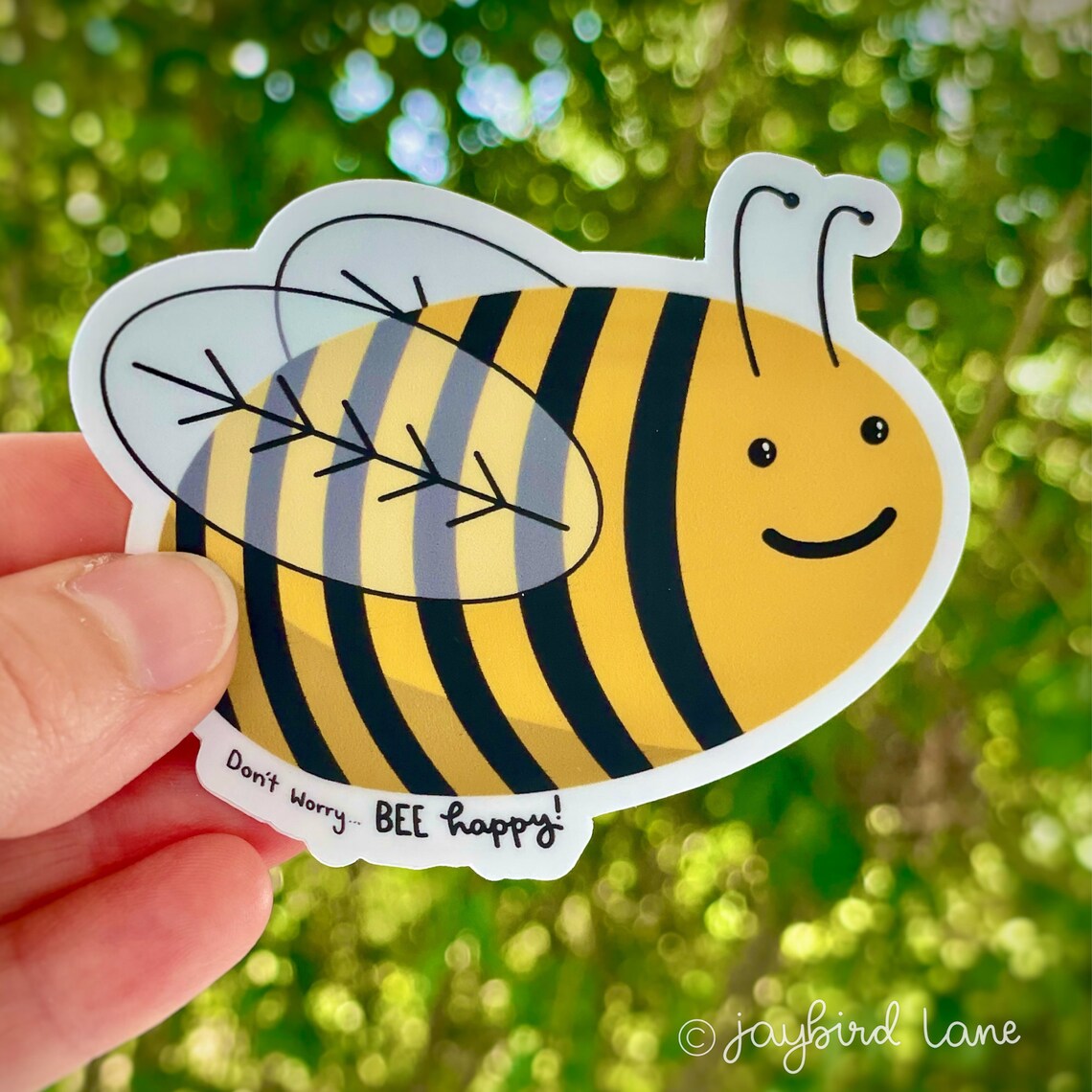 Cute Bee Sticker, Bumblebee Sticker, Honeybee Decal, Water Bottle Decal ...