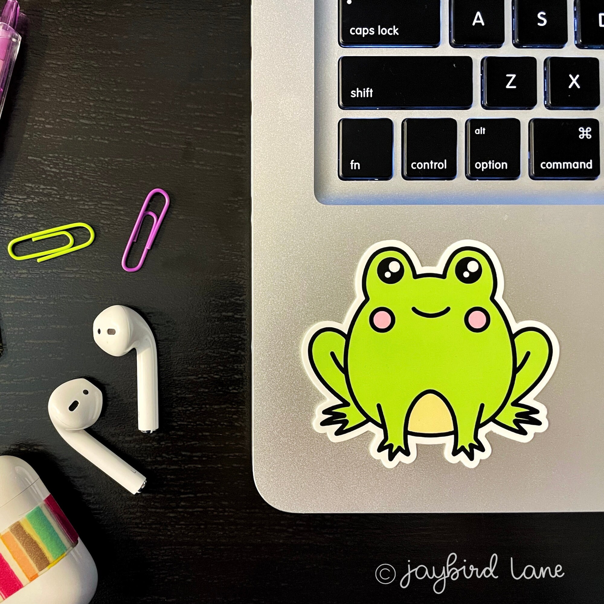 Frog Sticker, Vinyl Sticker, Laptop Sticker, Water Bottle Sticker, Cute ...
