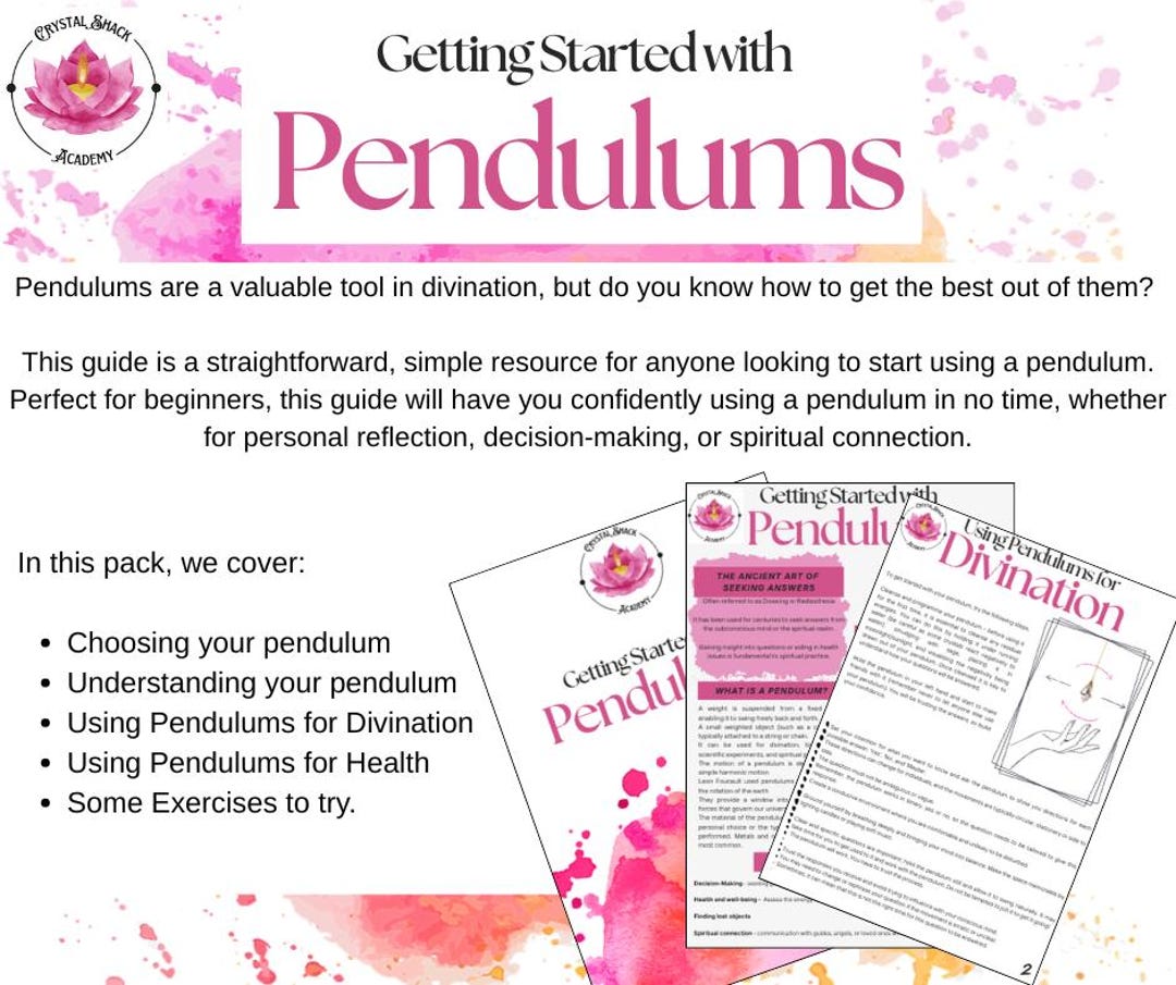 Getting Started With Pendulums Instant Download - Etsy