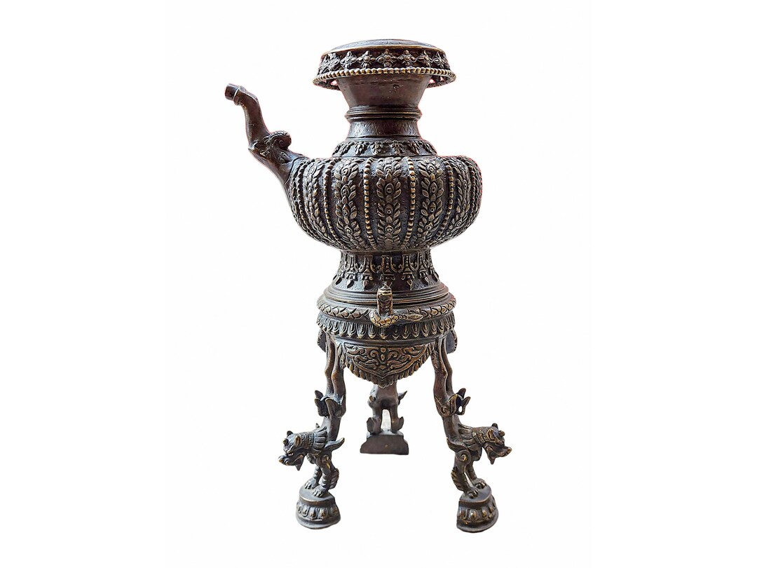 9 Inch, Karuwa, Water Offering Vessel, Water Pot, Antique Finishing - Etsy