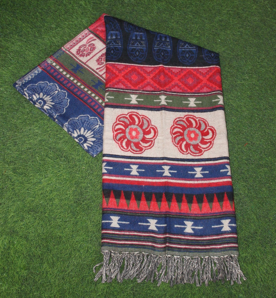 200x95 Cm Native American Aztec Shawl Blanket Tribal Throws Peruvian ...