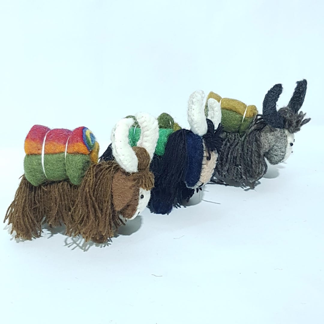Small Size Himalayan Felt Wool Yak Doll Toy, Home Decor, Yak Toy, Yak ...