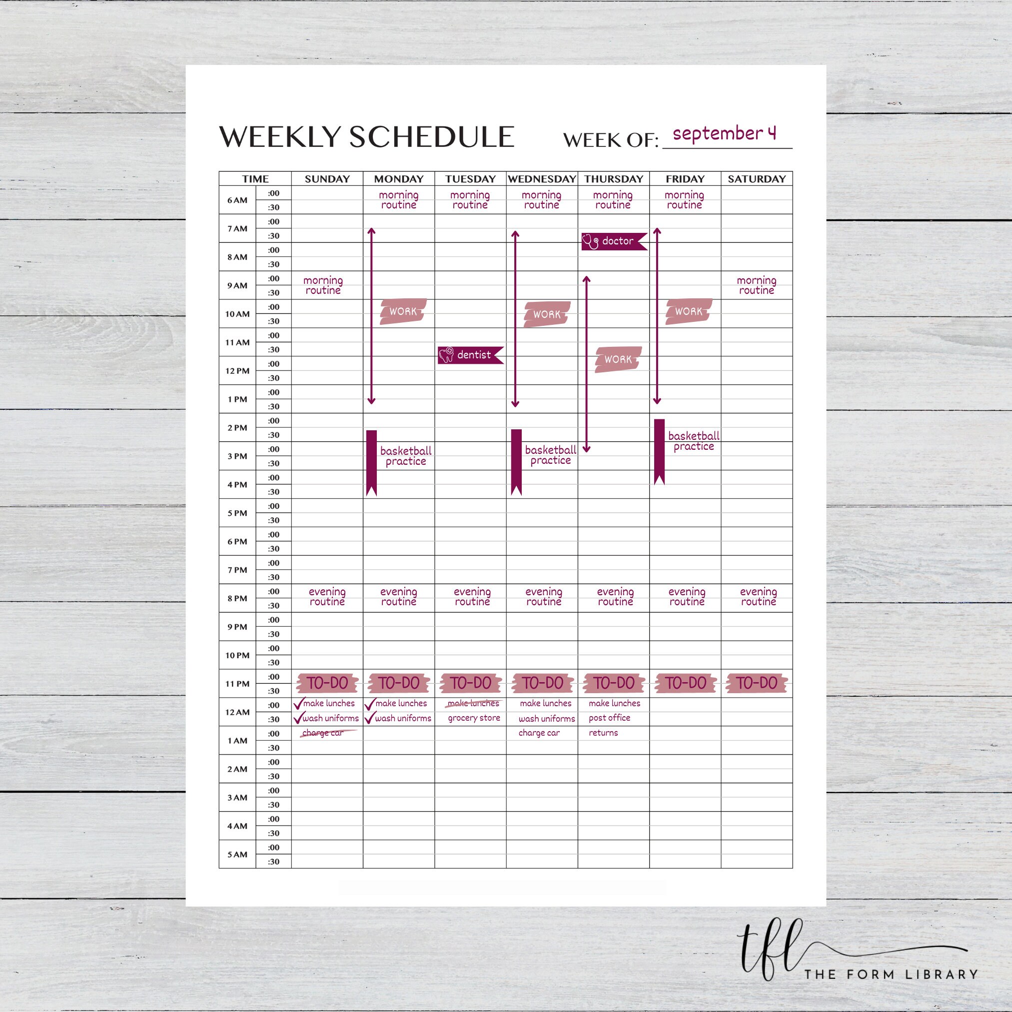 Time Management System Weekly Timebox Planner Timebox Plan Undated ...