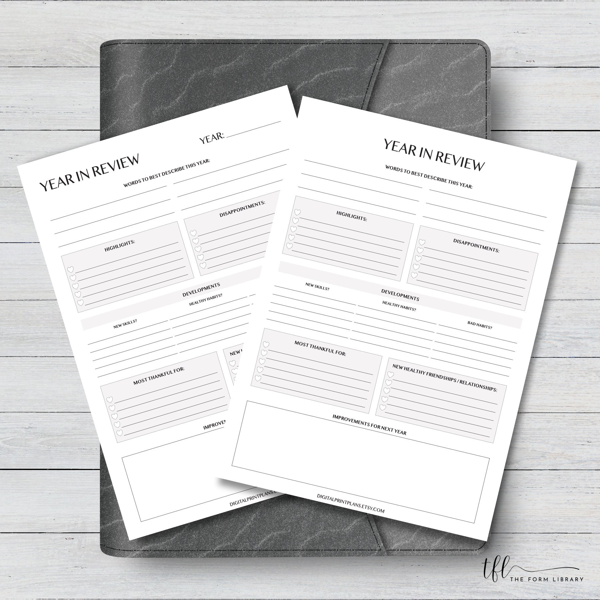 Year in Review | Printable Annual Review | Digital Yearly Review ...