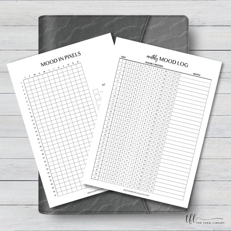 Mood in Pixels Tracker | Year in Pixels Tracker | Annual Mood Tracker ...