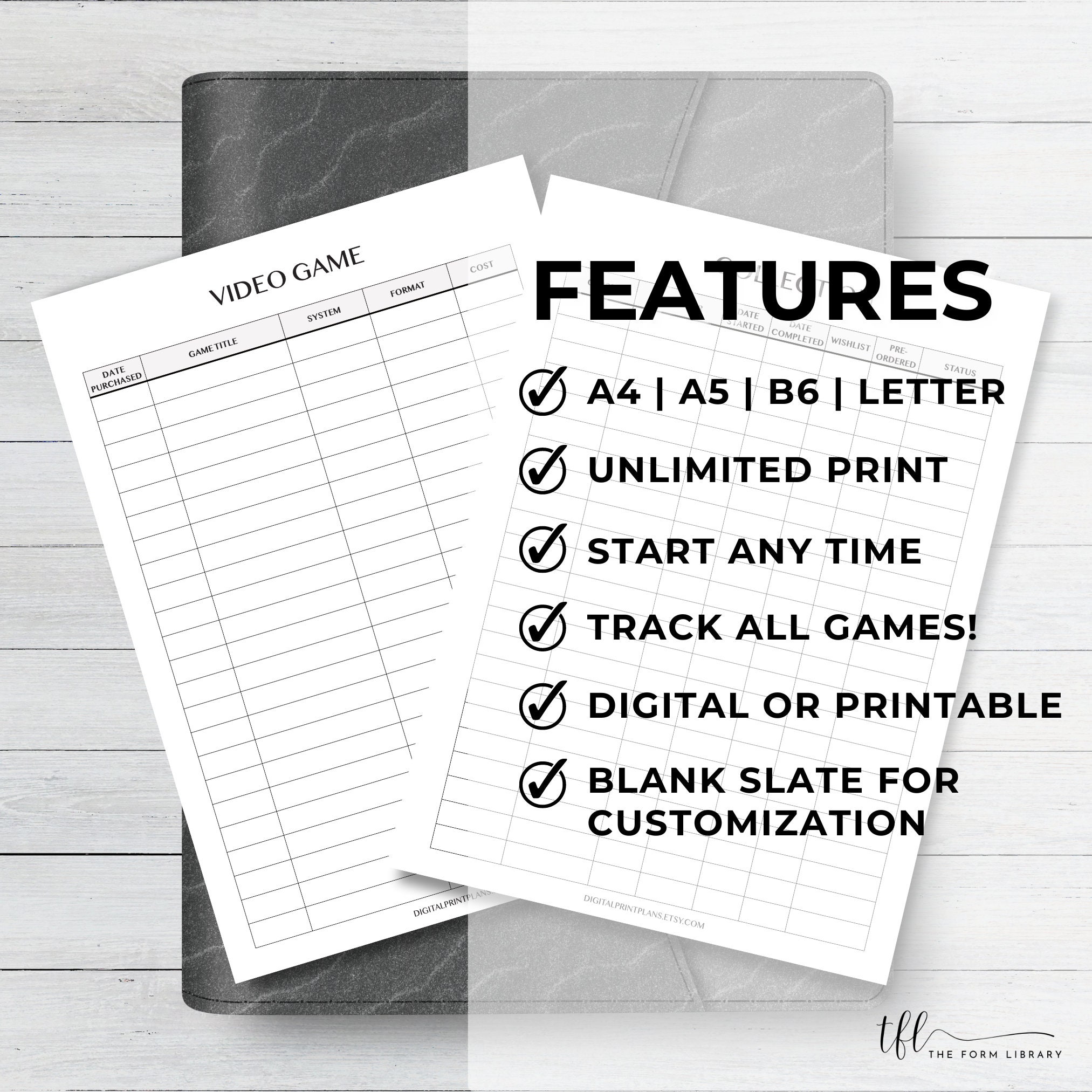 Video Game Tracker Gaming Tracker Gaming Journal Game - Etsy