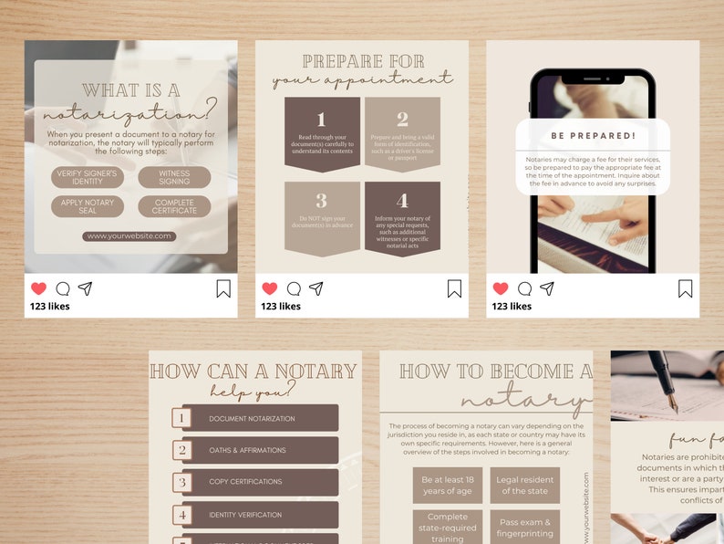 Notary Marketing | Notary Social Media | Notary Instagram Templates ...