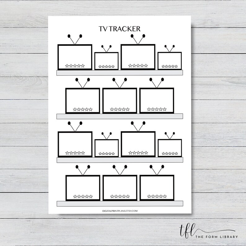 Minimalist Printable Television Tracker | Watch List | Streaming ...