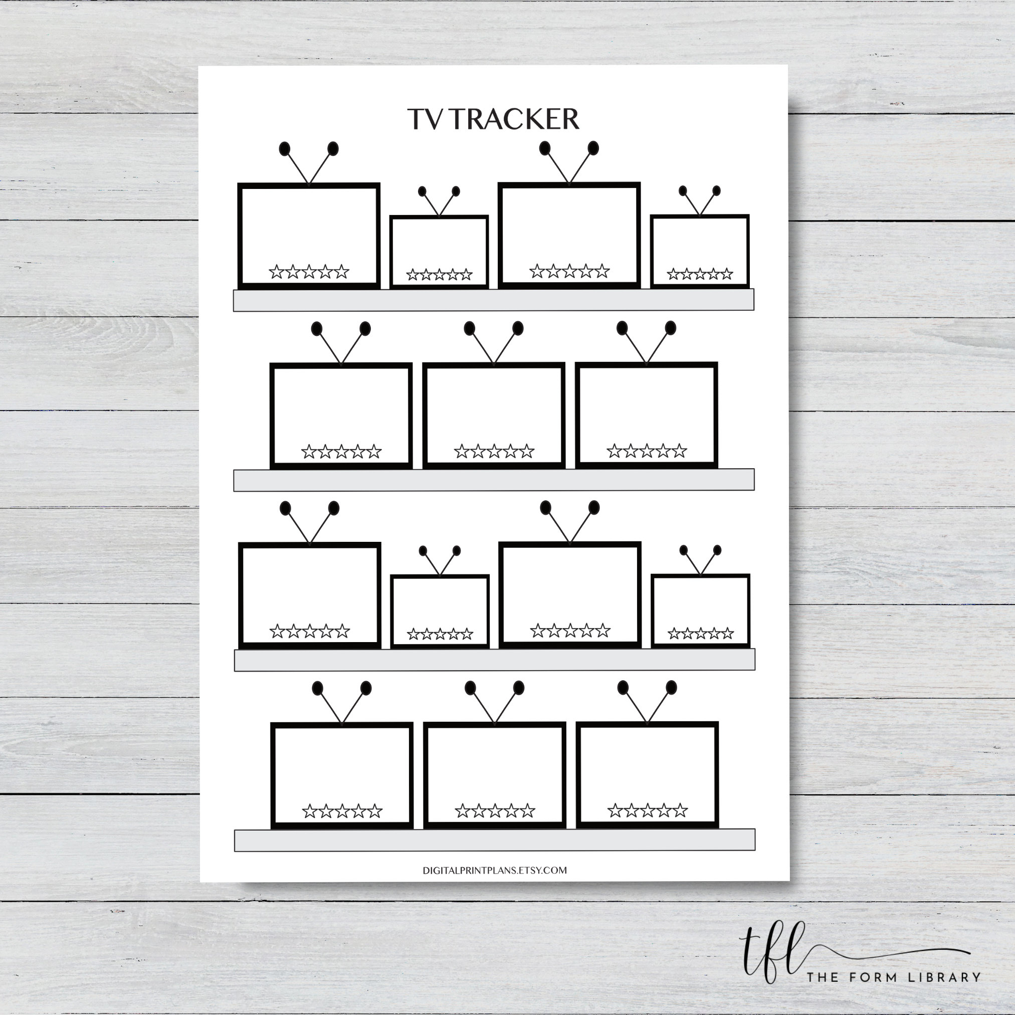 Minimalist Printable Television Tracker | Watch List | Streaming ...