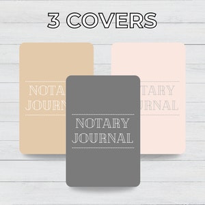 Notary Journal Printable & Covers Notary Log Book Notary Sign Book ...