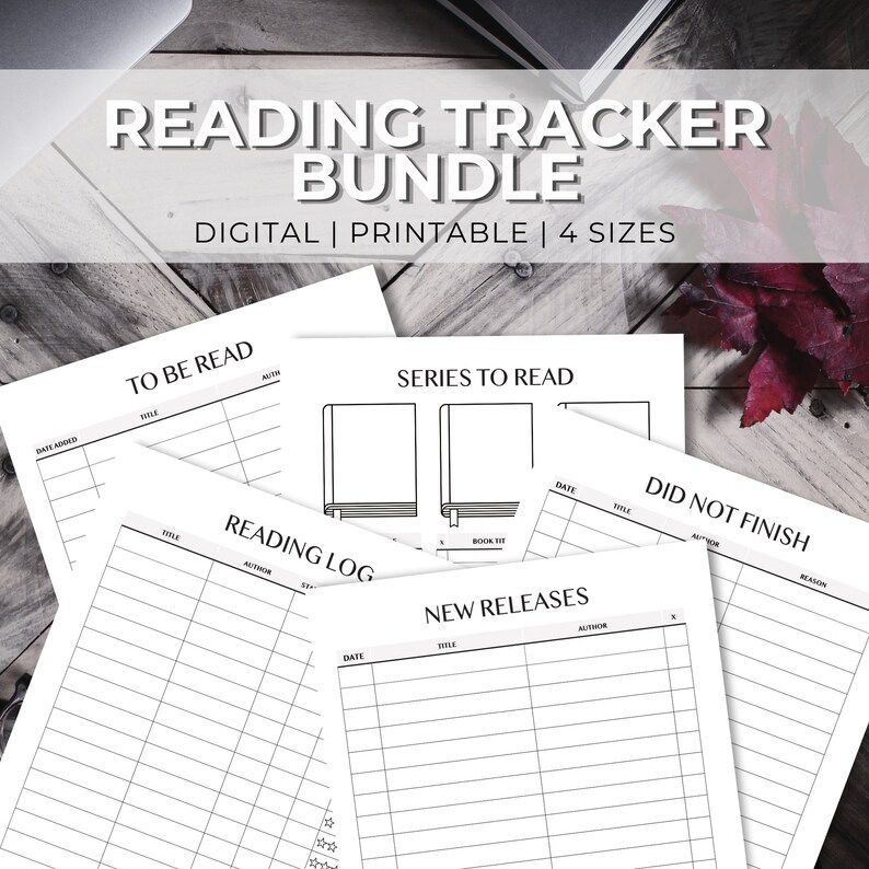 Reading Tracker Bundle | TBR List | Digital Reading Journal | Reading ...