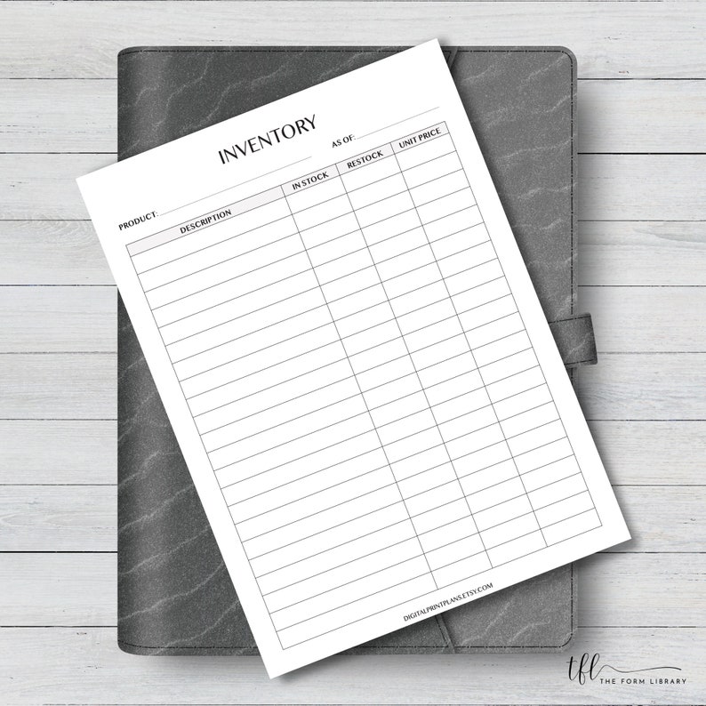 Simple Inventory List | Printable Inventory Management Tracker ...