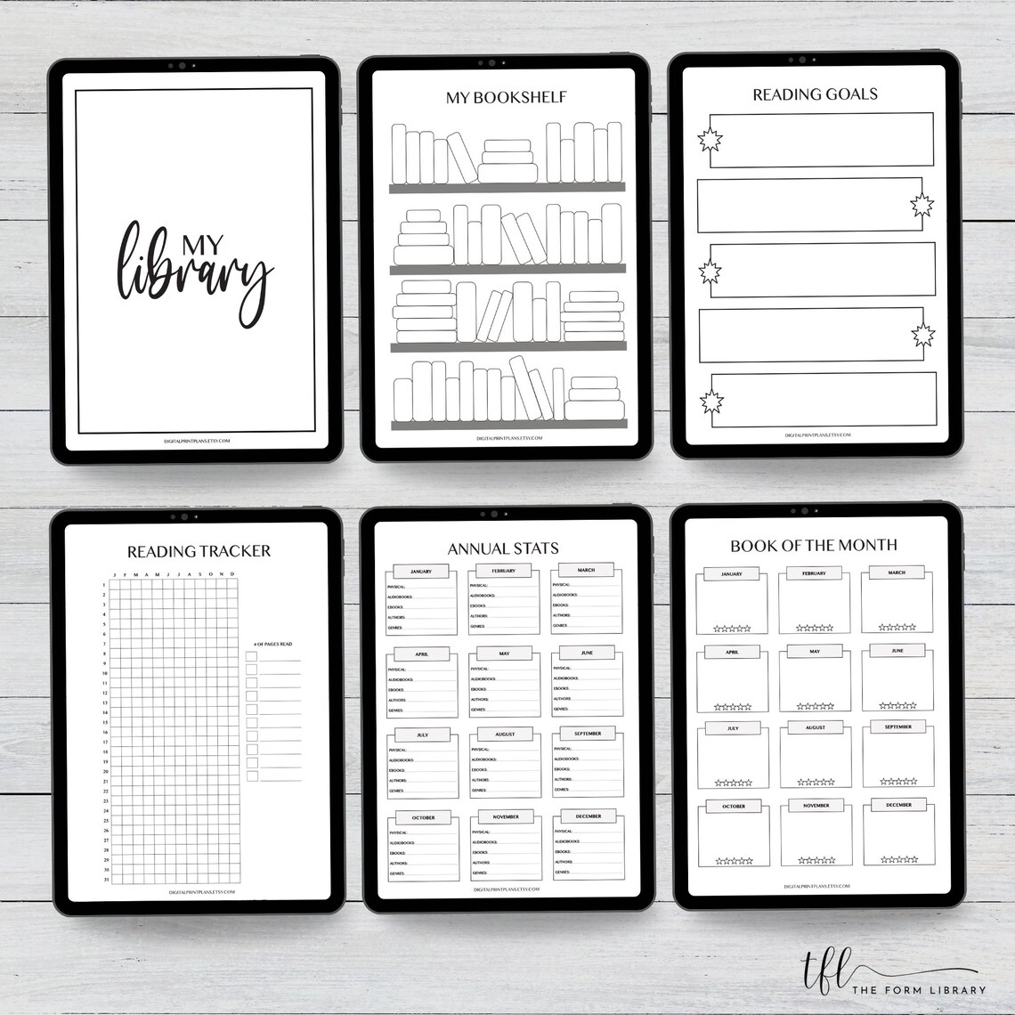 Ultimate Reading Planner Digital Reading Journal Reading Journal ...