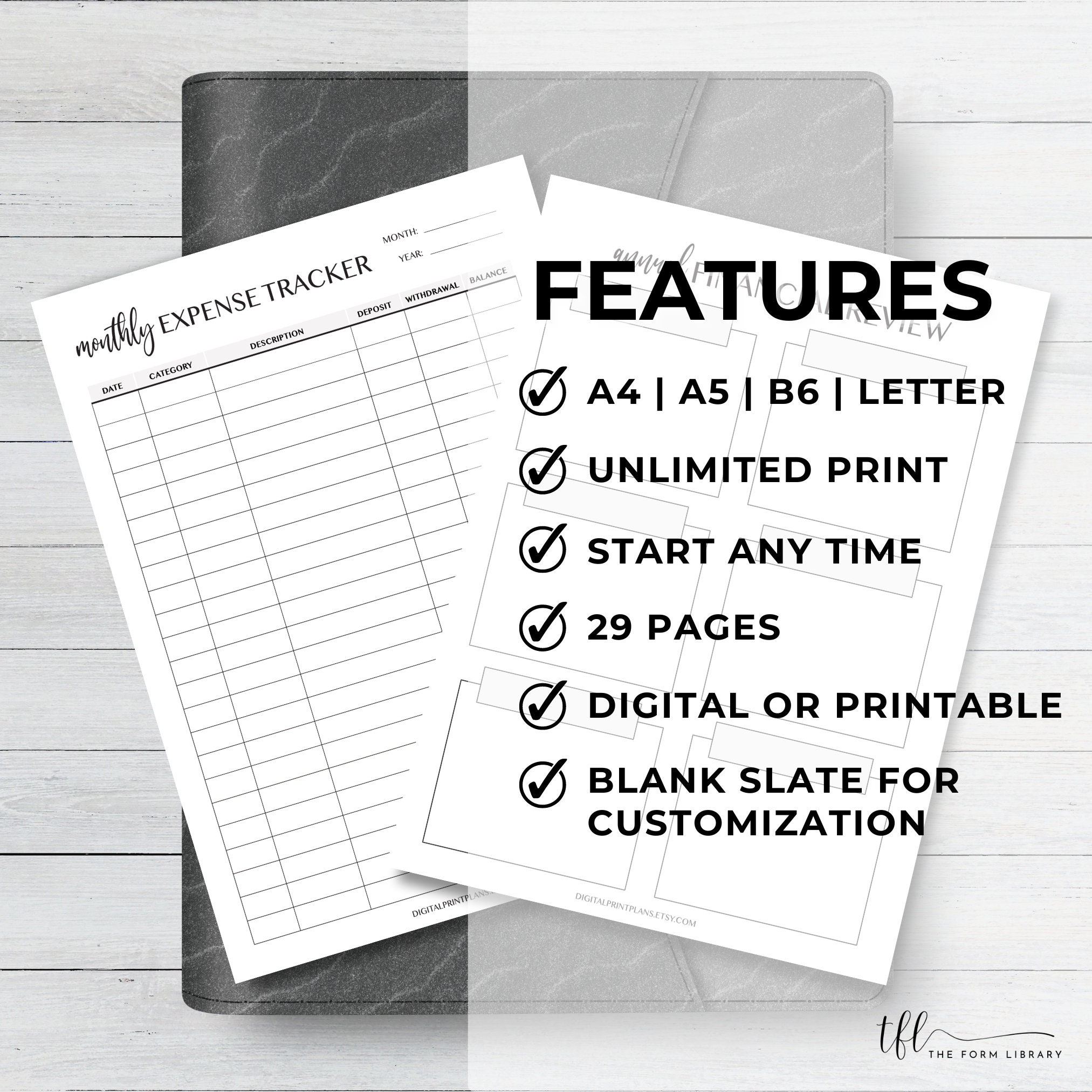 Financial Planner Bundle Paycheck Budget Planner Expense Tracker Net ...