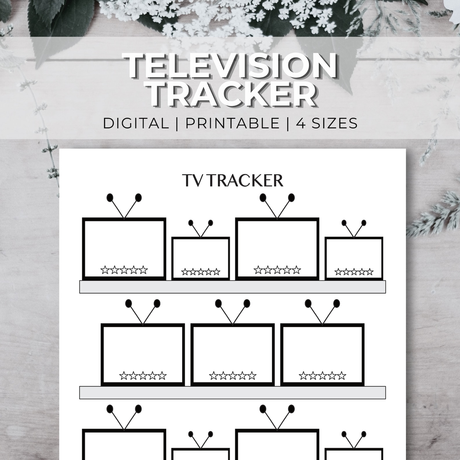 Minimalist Printable Television Tracker | Watch List | Streaming ...