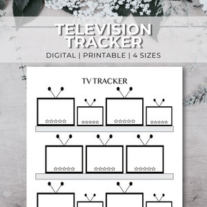 Minimalist Printable Television Tracker | Watch List | Streaming ...
