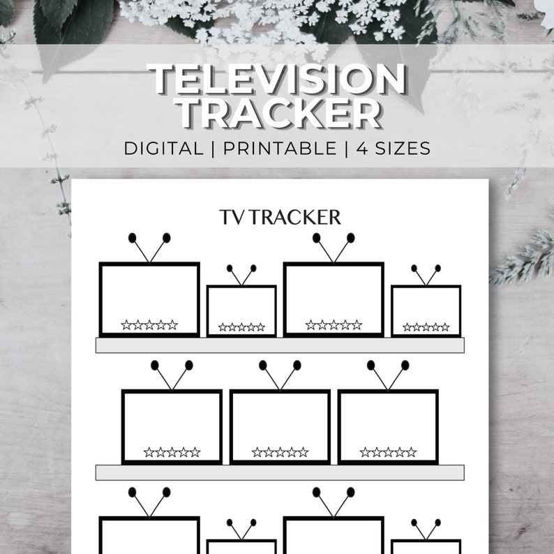 Minimalist Printable Television Tracker | Watch List | Streaming ...