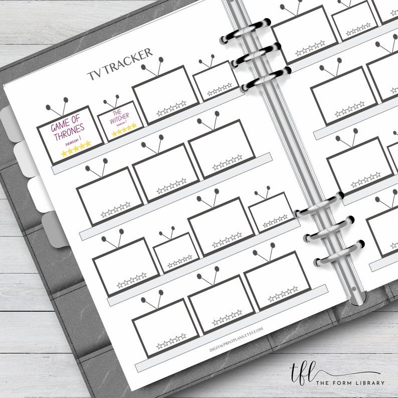 Minimalist Printable Television Tracker | Watch List | Streaming ...