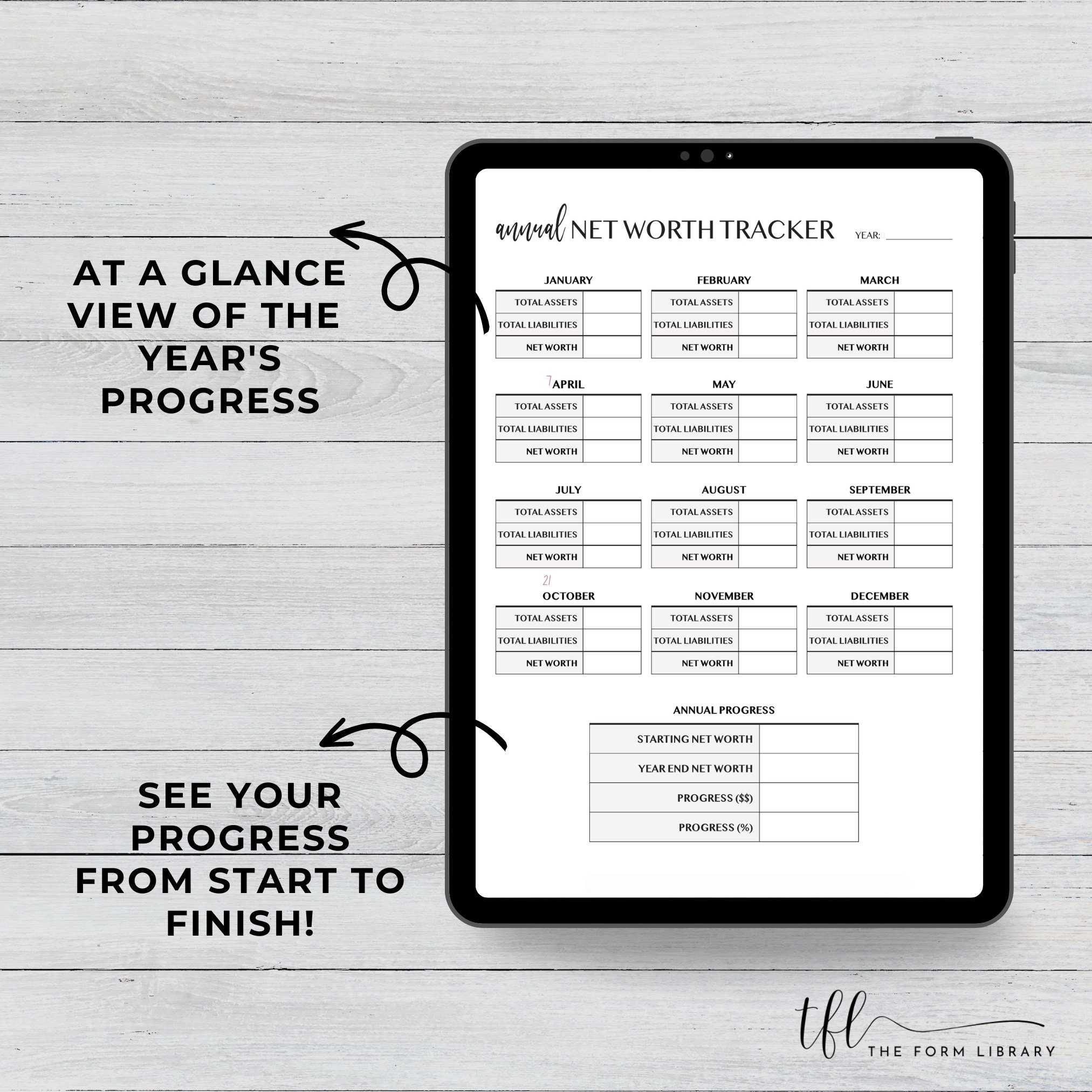 Net Worth Tracker Monthly Net Worth Calculator Buget by Paycheck Zero ...