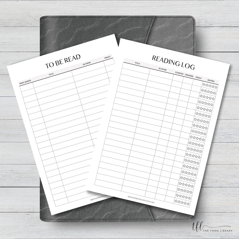 Reading Tracker Bundle TBR List Digital Reading Journal - Etsy