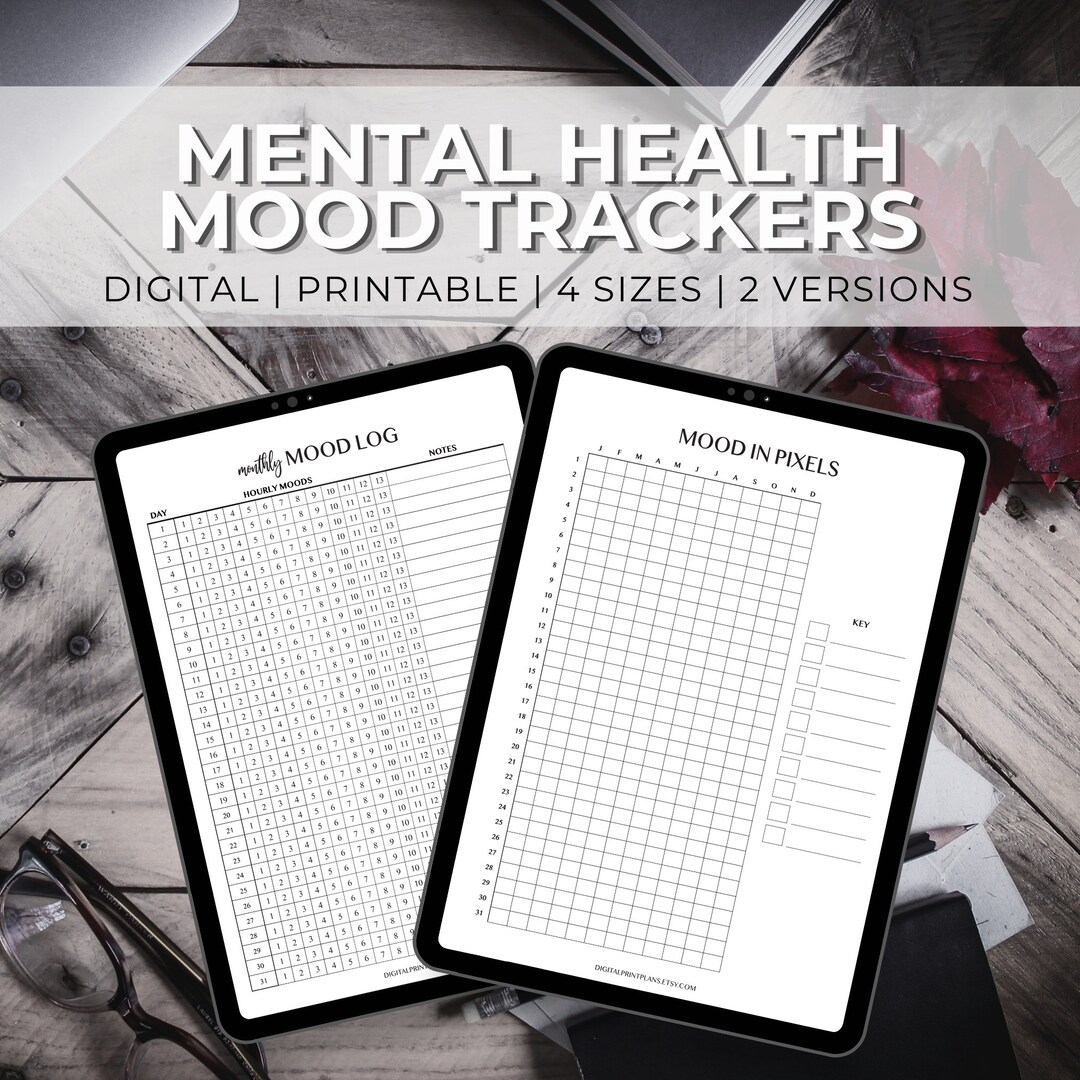 Mood in Pixels Tracker | Year in Pixels Tracker | Annual Mood Tracker ...