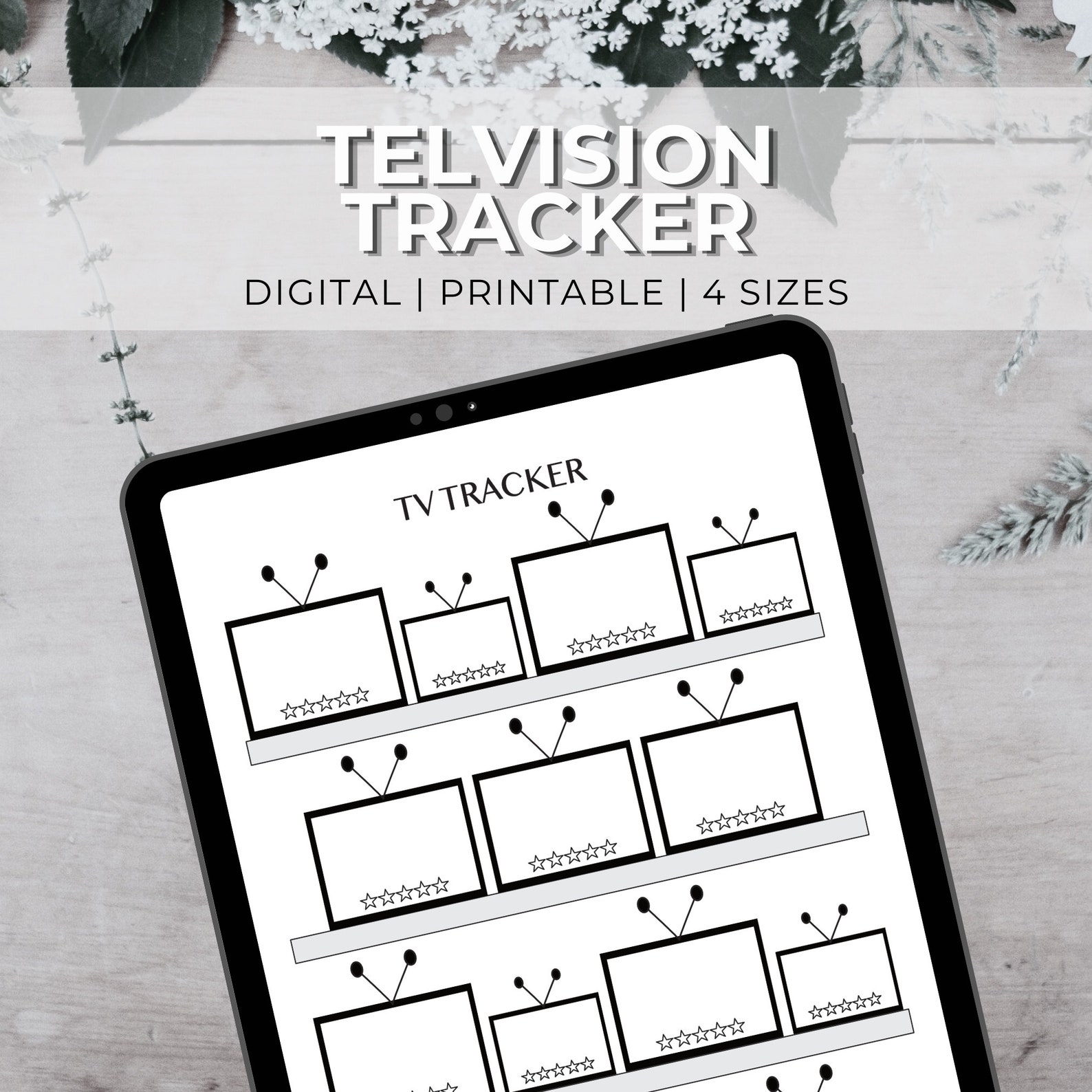 Minimalist Printable Television Tracker | Watch List | Streaming ...