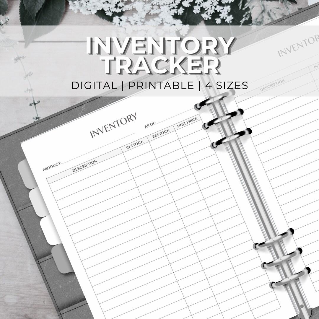 Simple Inventory List | Printable Inventory Management Tracker ...